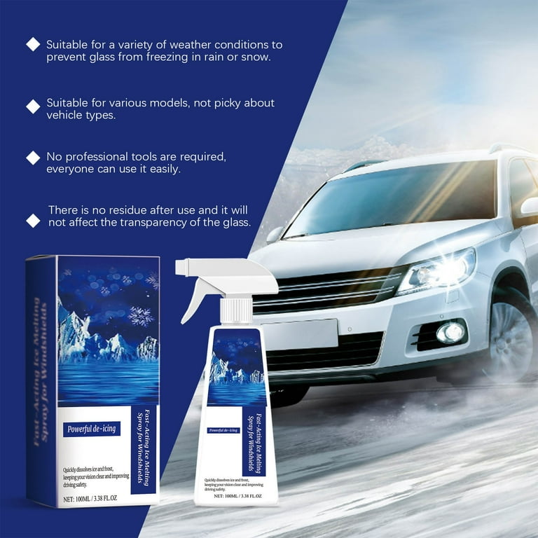 Ice Melt Bonool Car Windshield De-Icer Spray, Car De Icer Spray ...