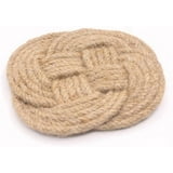 Rii Brand Jute Rope Coaster Rustic Natural Color Set of 4, 4" - Walmart.com