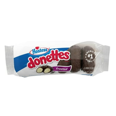Hostess Mini Donettes Crunch Doughnuts, Single Serve, 6 Count, 4 oz ...