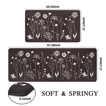 Yellowstone 20" x 30" Rustic Two-Tone Kitchen Mat, Kayce Collection ...