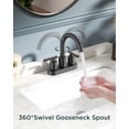 4 Inch Centerset Bathroom Faucet Black 2 Hole, Two Handle Matte Black ...