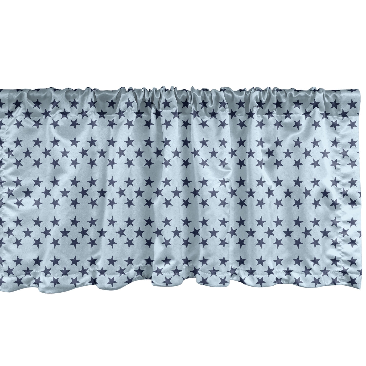 Ambesonne Star Valance Pack of 2, Sky Elements on a Pale Blue, 54"X12 ...