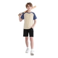 BOOMNY Baby Boys Short Sleeve T-Shirts Crew Neck Patchwork Color Tee ...