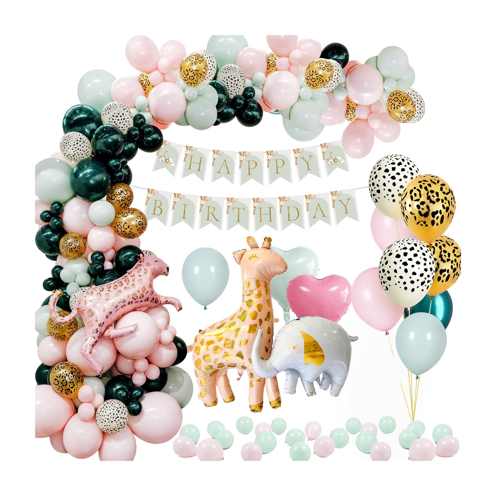 75 Pieces Jungle Birthday Party Decorations, Children Girl Birthday ...