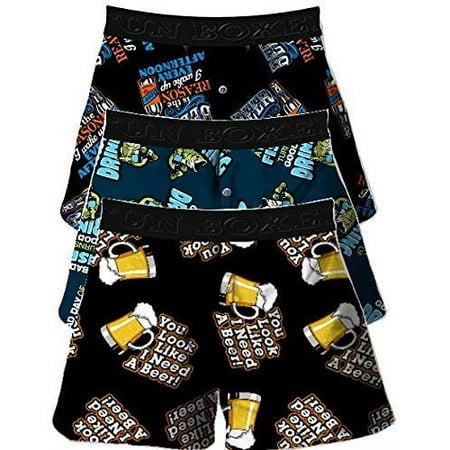 Fun Boxers Drinking Men's Boxer 3-Pack Underwear Short | Walmart Canada