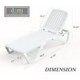 Domi Outdoor Pool Chaise Lounge Plastic Chair Set of 3, Adjustable ...