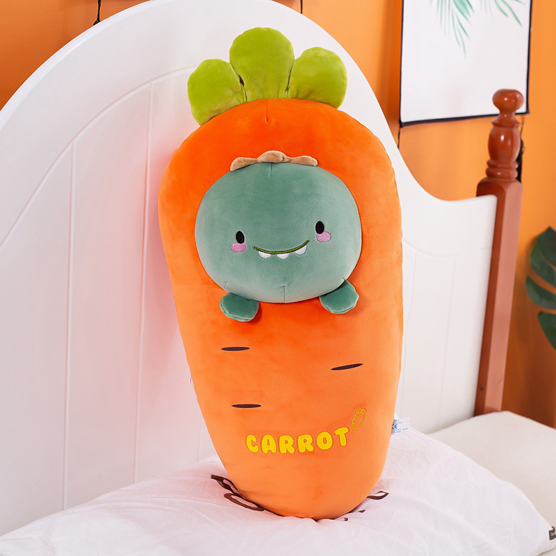 Homgreen 19.6" Bunny Plush Pillow Cute Carrot Stuffed Animal Kawaii ...