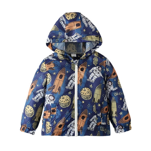 Toddler Baby Boy Girl Rain Jacket Cute Cartoon Raincoat Lightweight Waterproof Hoodie Coat Kids ...