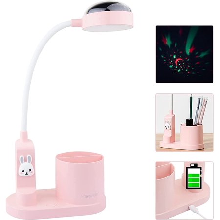 Kids Desk Lamp, Study Table Lamp with Pen Holder, Automatic Color ...