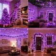 2 Pack LAMPHOME 99ft 300 LED Purple String Lights, 16 Modes ...