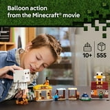 LEGO Minecraft The Ghast Balloon Village Attack- Toy Building Set for ...