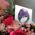 3drose, Pretty Purple Image of Jewel Ring Illustration, 1 Greeting Card ...