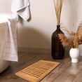 ANHXN bathroom floor mat, solid teak shower, spa, door mat, indoor and ...