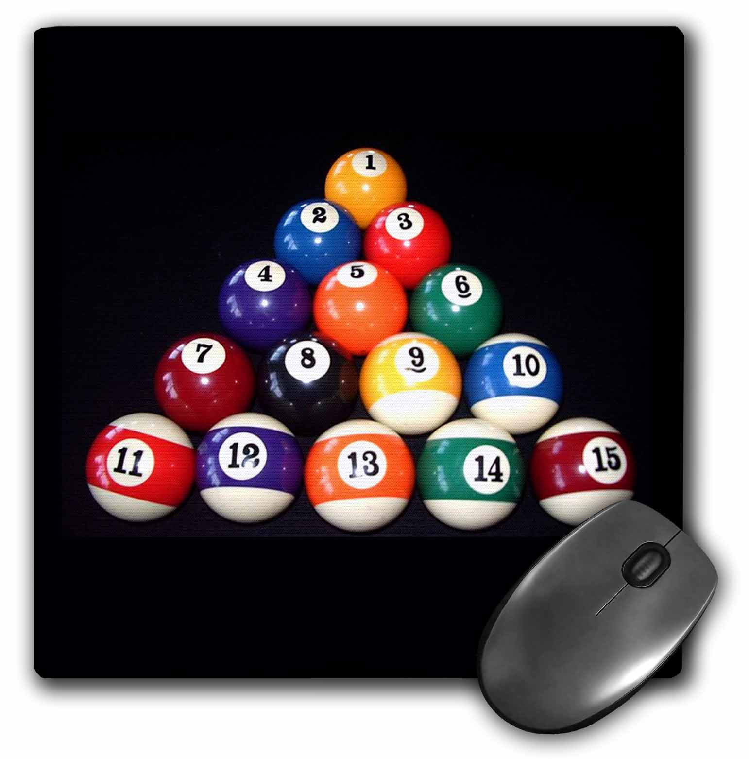 3dRose Billiards Balls Pool, Mouse Pad, 8 by 8 inches - Walmart.com
