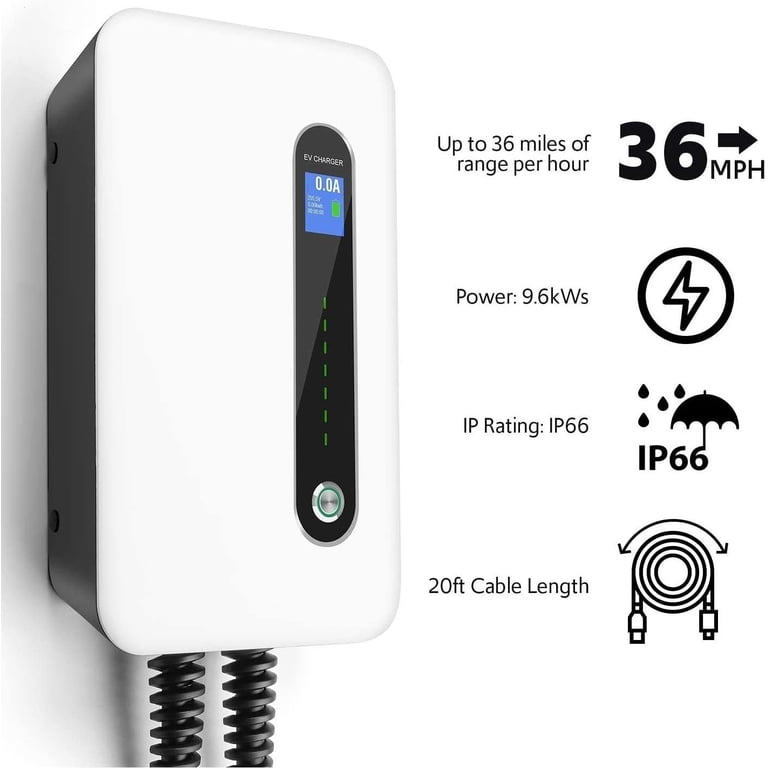 Level 2 Charger 40a Level 2 EV Charger, 40A 240V Voltage, NEMA 14-50 ...