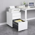 Mobile 3 Drawer File Cabinet, Metal Filing Cabinet with Lock, Office ...