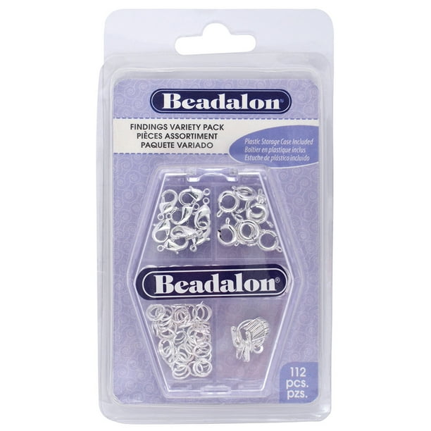 Beadalon Jewelry Findings Variety Pack, Silver-Plated - Walmart.com ...