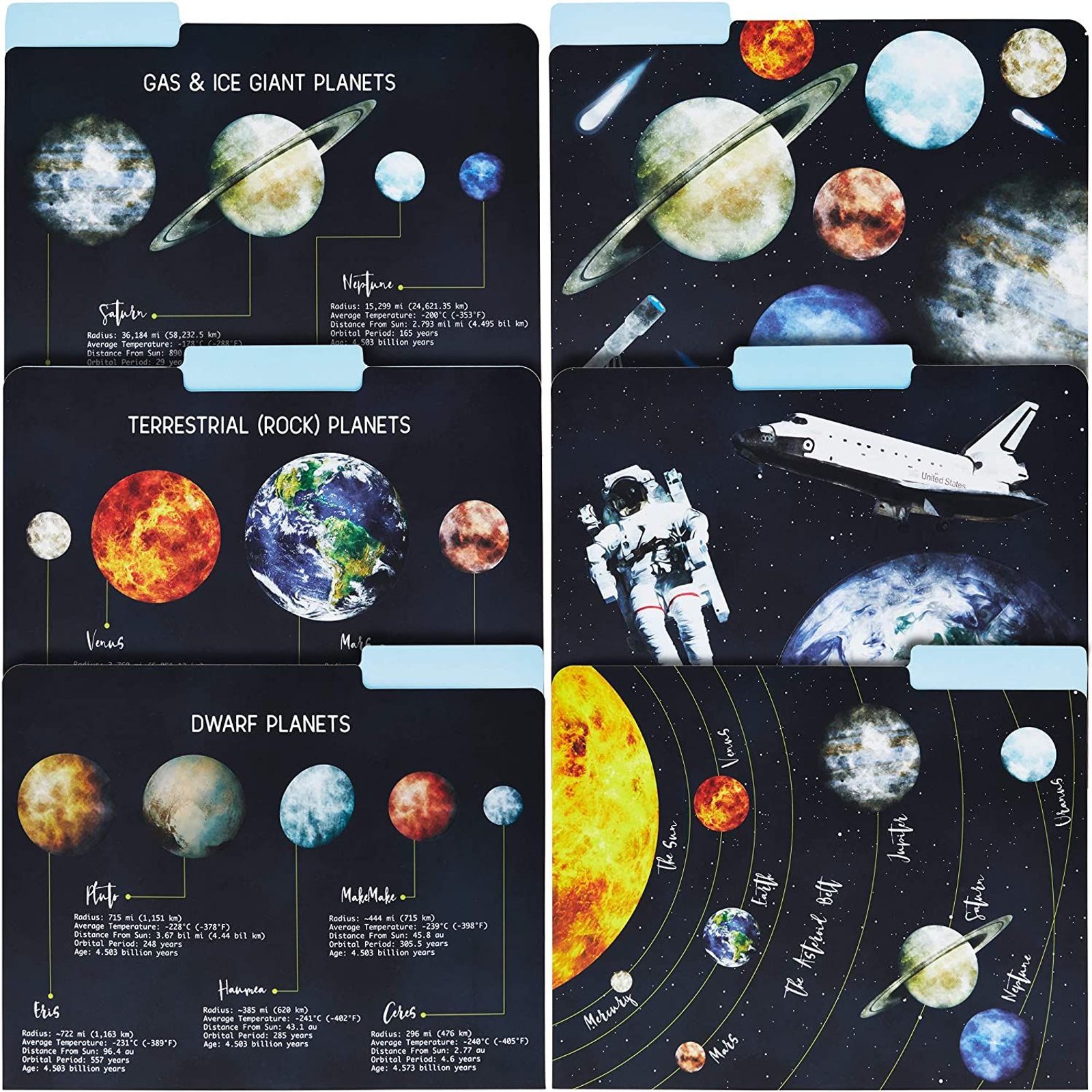 Solar System Cover For Folders