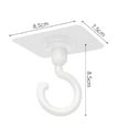 Heavy Duty 360 Degree Rotating Self Adhesive Ceiling Wall Hook Plastic ...