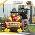 SPECSTAR 6ft Outdoor Air Inflatable LED Lighted Small Turkey Family for ...