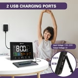 Geevon Digital Atomic Alarm Clocks for Bedrooms with Battery Backup, HD ...