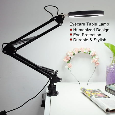 Ejoyous Foldable Eyecare Table Lamp Flexible Swing Arm Clamp Mount Lamp ...