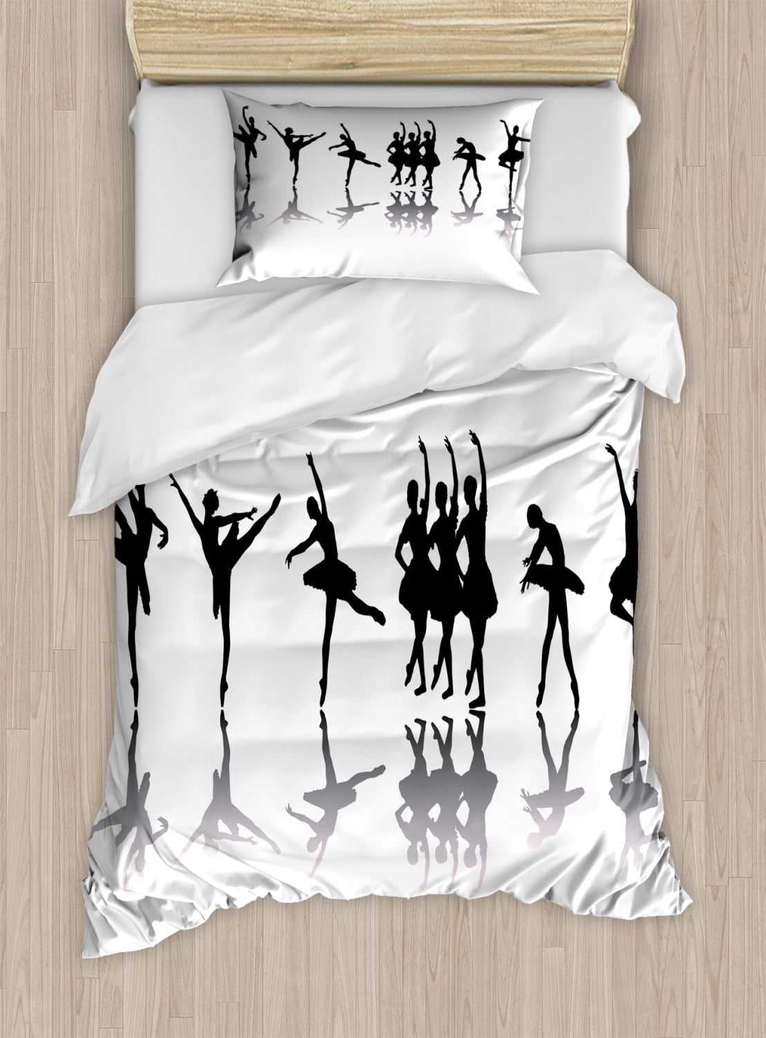 Ballet Duvet Cover Set Twin Size, Ballerinas on Stage Concert Dance ...