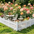 Plastic Garden Fence Border - Lightweight Decorative Landscape Edging ...