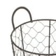 Mainstays Small Brown Chicken Wire Storage Basket with Handles ...