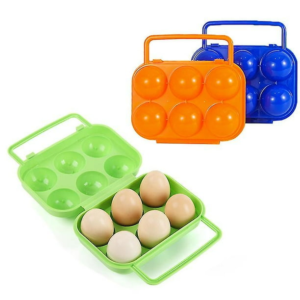 3pcs Portable Egg Box Camping Egg Tray Egg Holder Container Outdoor Egg ...