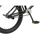 Mongoose Grid 180 BMX Freestyle Bike - 20'' Single Speed, Black with 4-bolt Alloy Stem and 4 ...