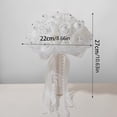Artificial Flower Bouquet with Crystal Pearls Accents for Wedding ...