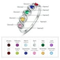 Personalized Promise Mothers Ring with 2-5 Simulated Birthstone 925 ...