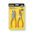 STANLEY 2 pc. Drop Forged Steel Pliers Set 6" L Yellow - Walmart.com