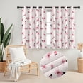 Butterfly and Pink White Pattern Blackout Curtains,Triple Weaved Fabric ...