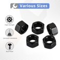 3/8-16 Hex Nuts Stainless Steel 304 Nut Black Oxide Finish 25 PCS ...