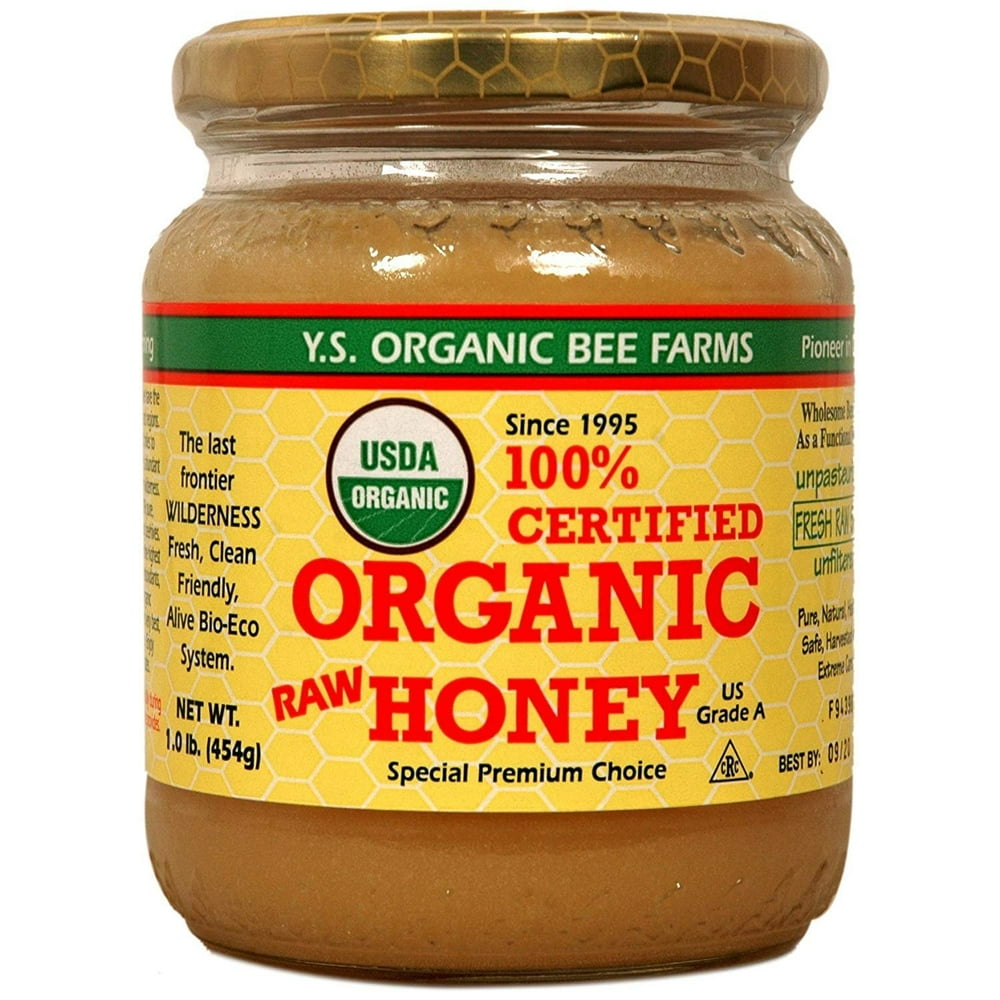 Y.S. Eco Bee Farms 100% Certified Organic Raw Honey 1 lb (454 grams ...