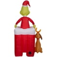 6 ft. H Christmas Airblown Inflatables Dr. Seuss Grinch W/Max And ...