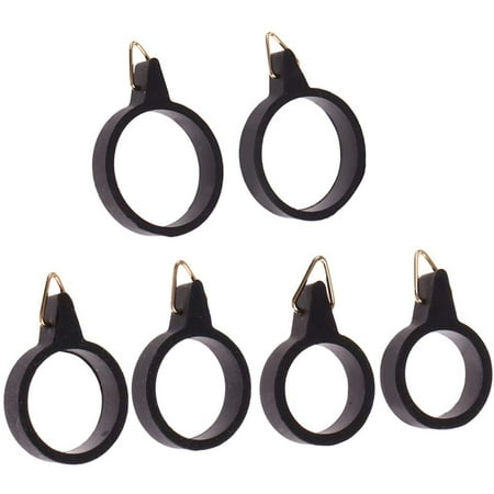 Pack of 6 Elastic Fishing Rod Hook Keeper Fly Pole Rubber Rings Metal ...