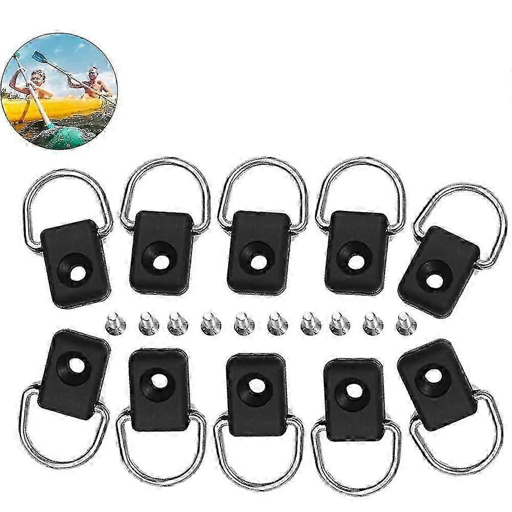 10 Pieces Kayak Safety D-rings With M6 Screws Kayak Rig D-rings Boat ...