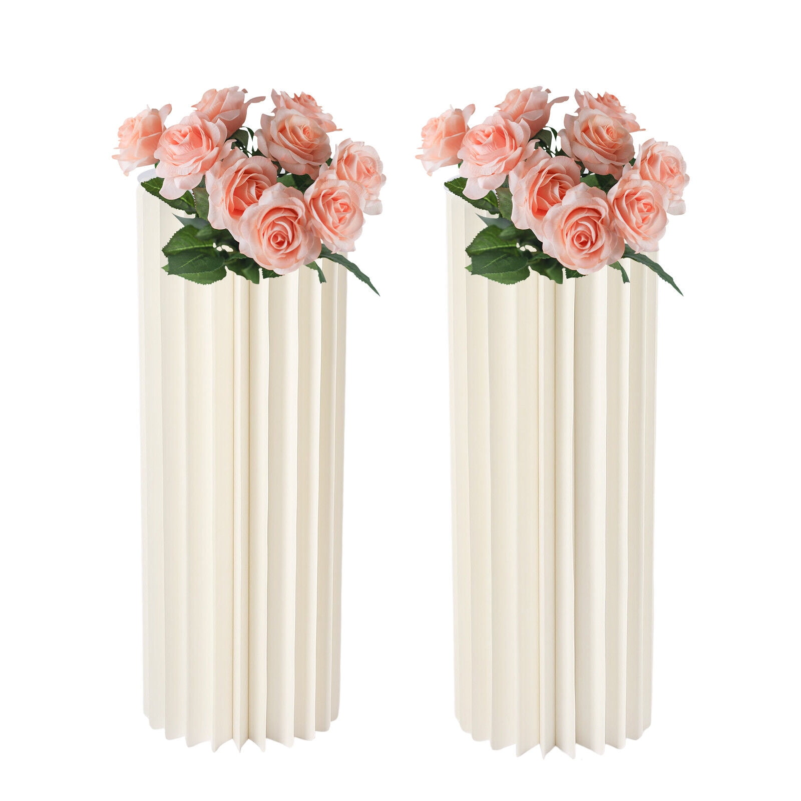 2 Pcs European-Style Rectangular Display Rack Wedding Centerpieces White Vases - Walmart.com