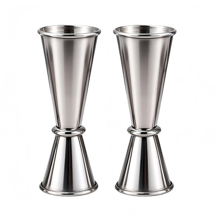 True Stainless Steel Cocktail Jigger, Measurements in Oz, Ml, Tbsp, 2 ...