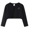 BXJX Girls Cropped Cardigans, Long Sleeve Open Front Knitted School ...