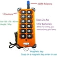 Crane Remote Control, 12 Key Remote Control Encoder with Antenna 12 ...