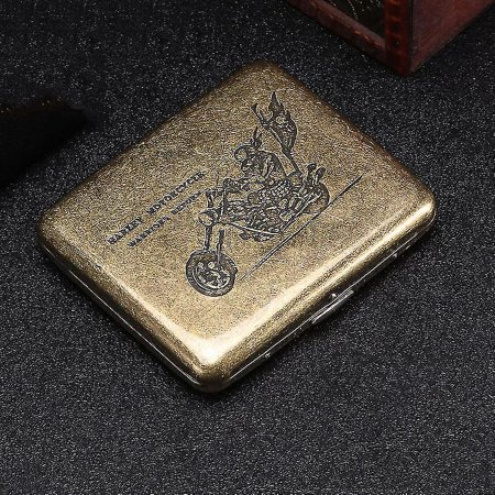 Bronze Flip-top Metal Cigarette Case With Condensed Flowers | Walmart ...