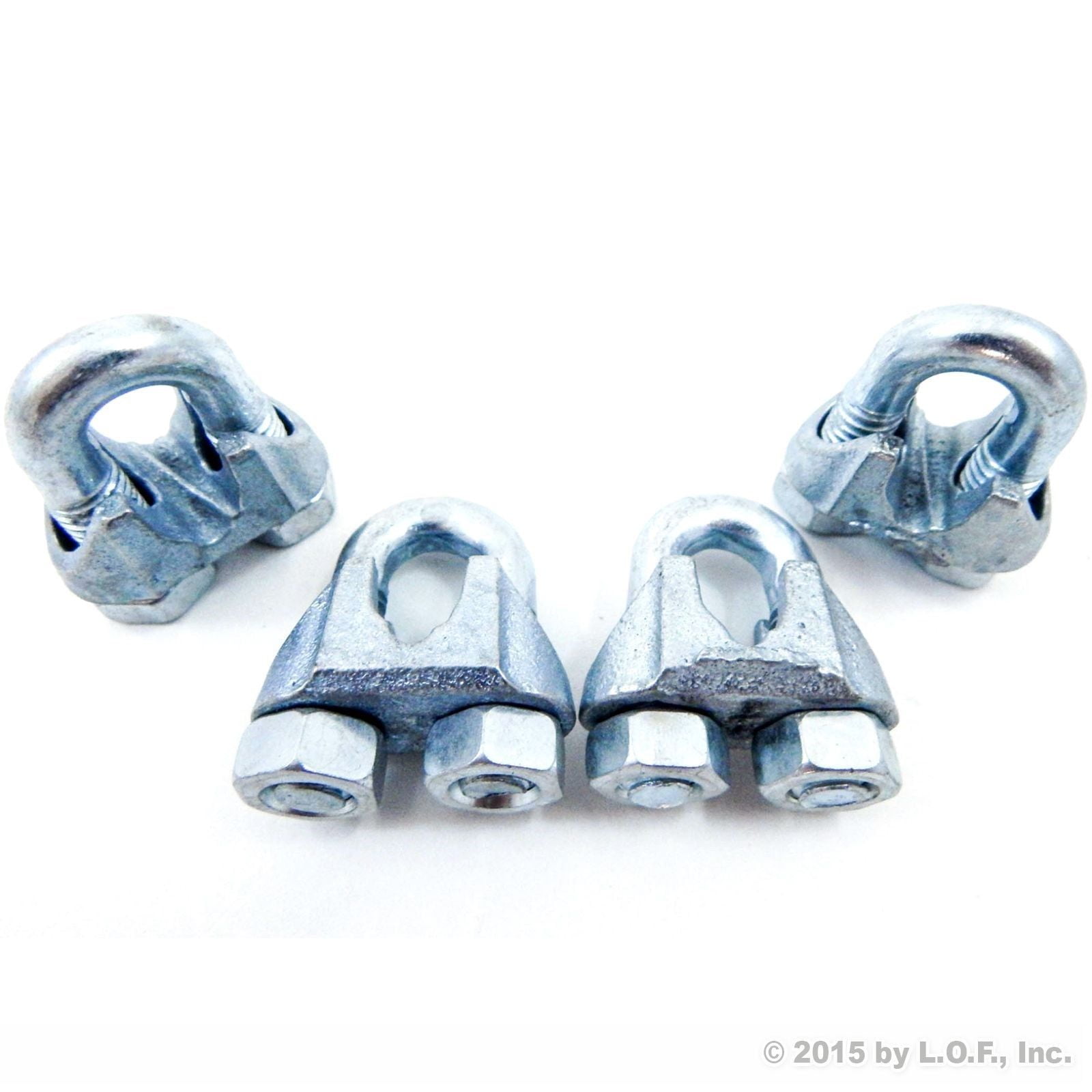 Red Hound Auto 4 New Malleable Zinc Wire Rope Cable Clips, 1/4 inches ...