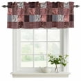 Animals Print Plaid Valances for Windows, Decorative Rod Pocket Window ...