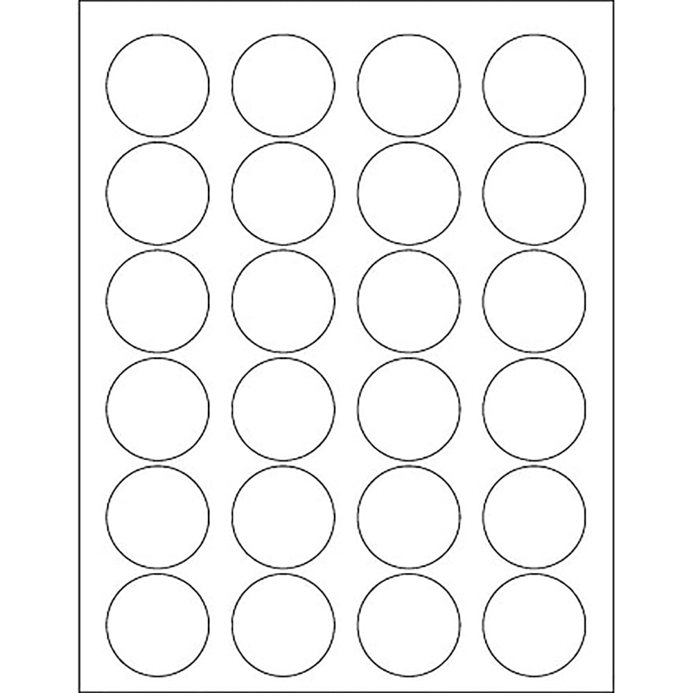 Box Partners Circle Laser Labels 1 5/8" Glossy White 3000/Case LL207 ...
