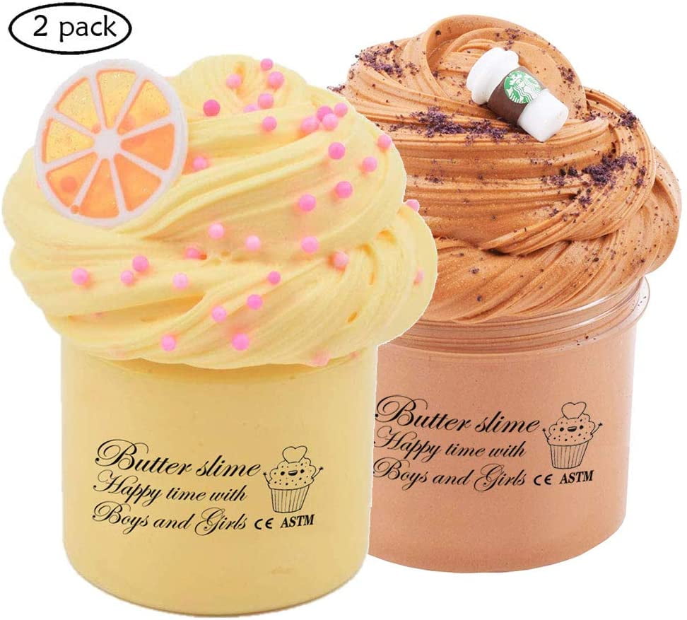 Toys Lemon Cake Batter yellow butter slime amazing Toys & Games Slime ...