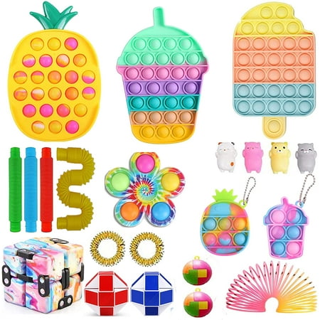 ICHUDAN Fidget Toys Pack, Sensory Fidget Toys Relieves Stress and Anxiety Fidget Toy for ...